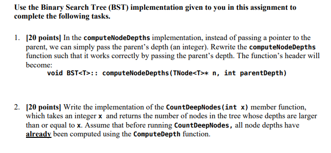 Solved C++ use the following already implemented functions | Chegg.com