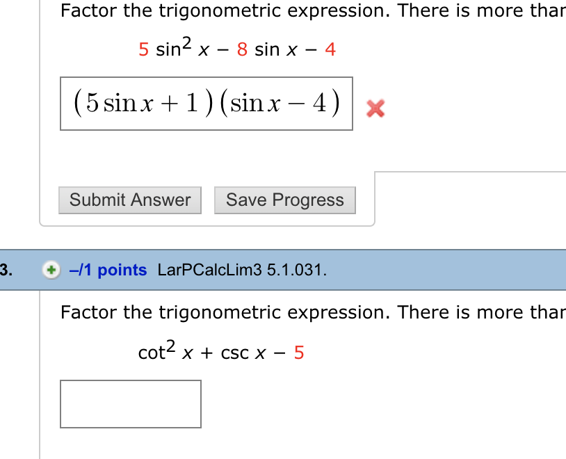 Solved Factor the trigonometric expression. There is more | Chegg.com