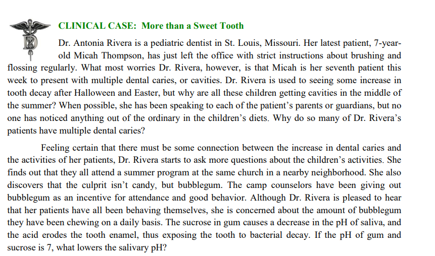Solved CLINICAL CASE: More than a Sweet Tooth Dr. Antonia | Chegg.com