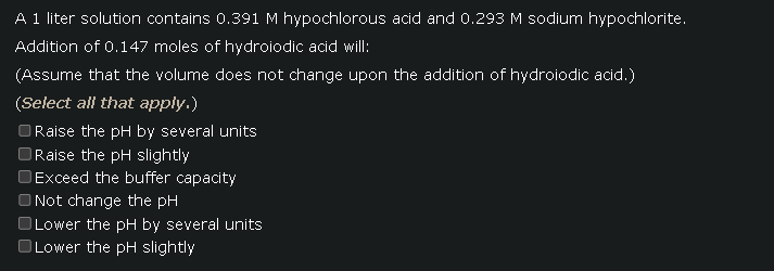 Solved A 1 liter solution contains 0.356M hypochlorous acid | Chegg.com