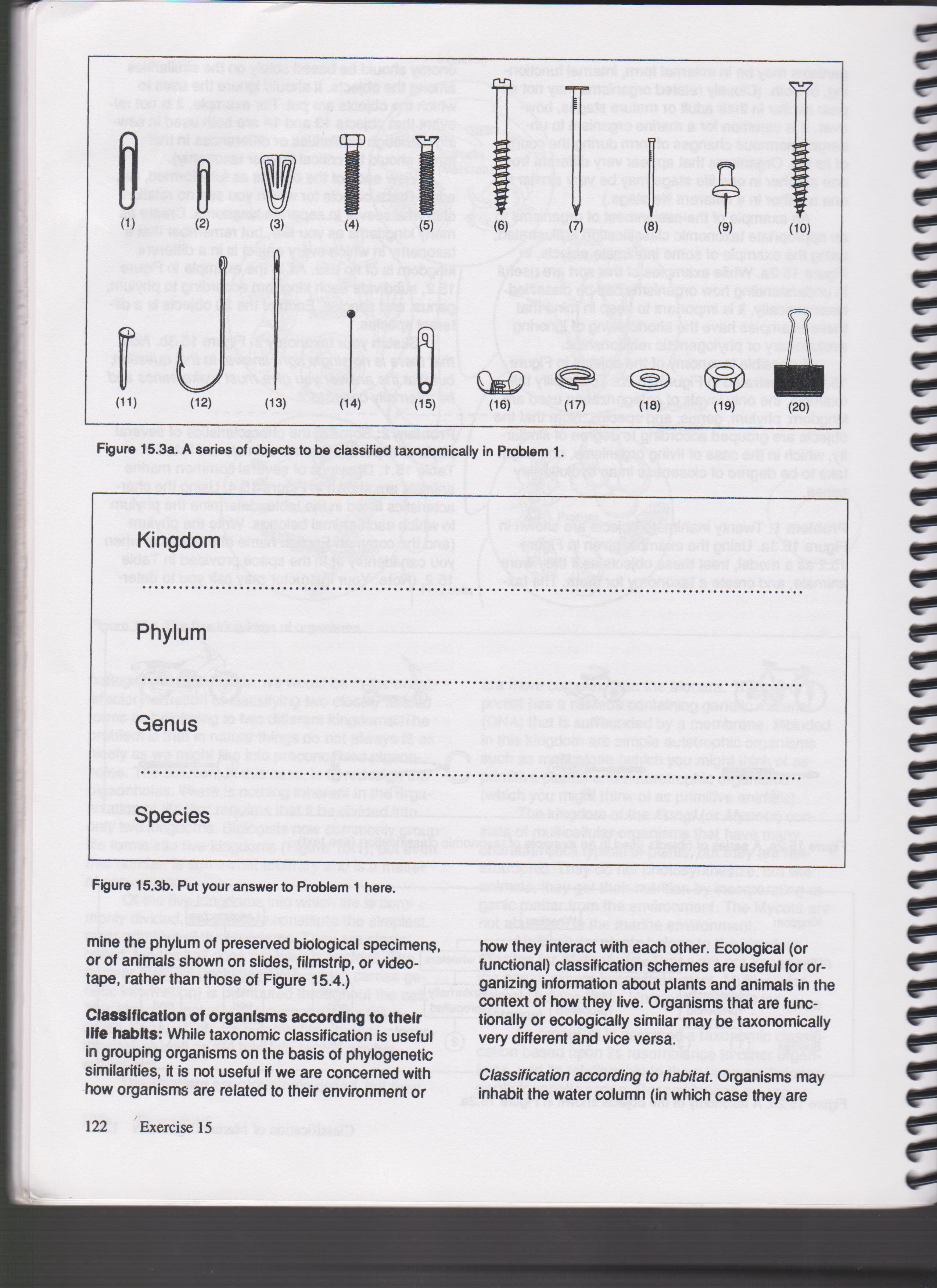 Solved Figure 15.3a. ﻿A series of objects to be classified | Chegg.com