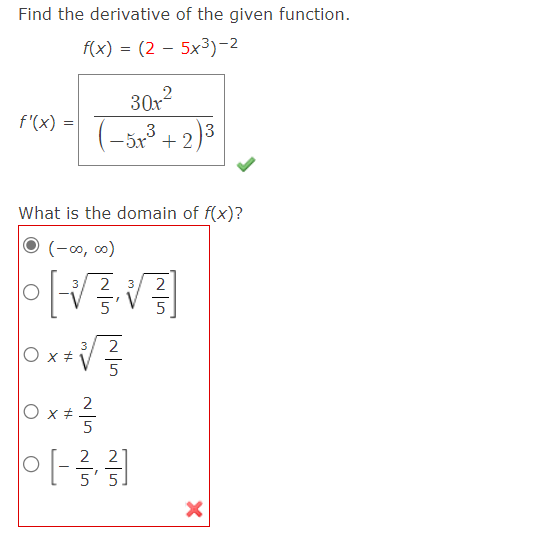 Solved Find the derivative of the given function. | Chegg.com