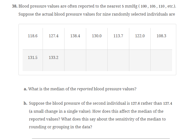 Solved 38. Blood pressure values are often reported to the | Chegg.com
