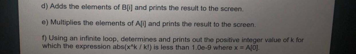 Solved Write a program that: a) Inputs two 1D arrays of | Chegg.com