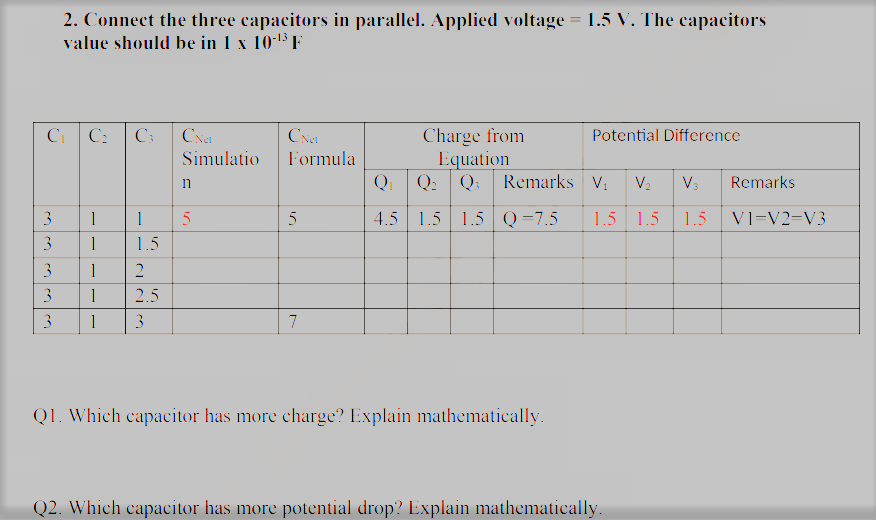 Solved 1. What is the formula for the capacitance of a | Chegg.com