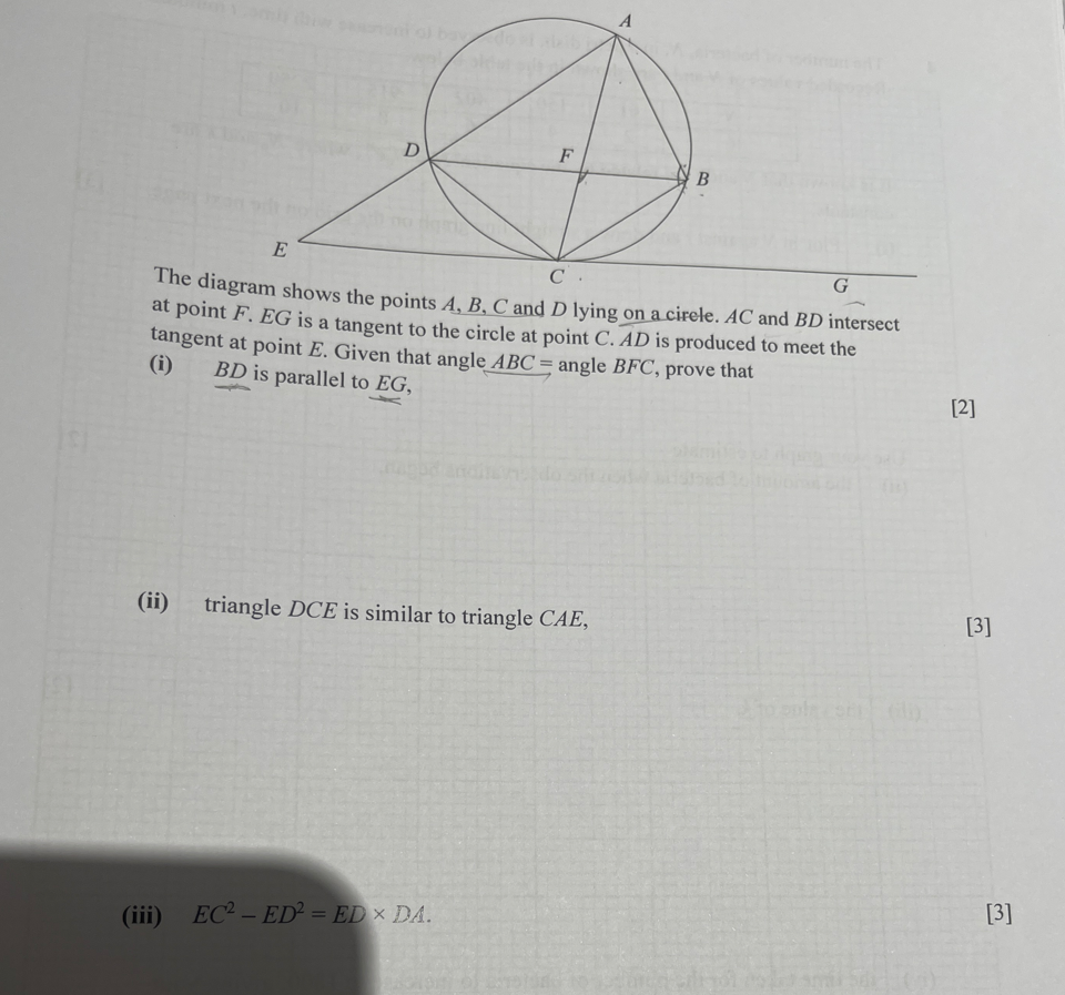 Solved The diagram shows the points A,B,C and D lying on a | Chegg.com