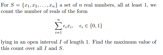 Solved Find all nonnegative real numbers ai | Chegg.com