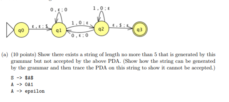 Solved Show there exists a string of length no more than 5 | Chegg.com