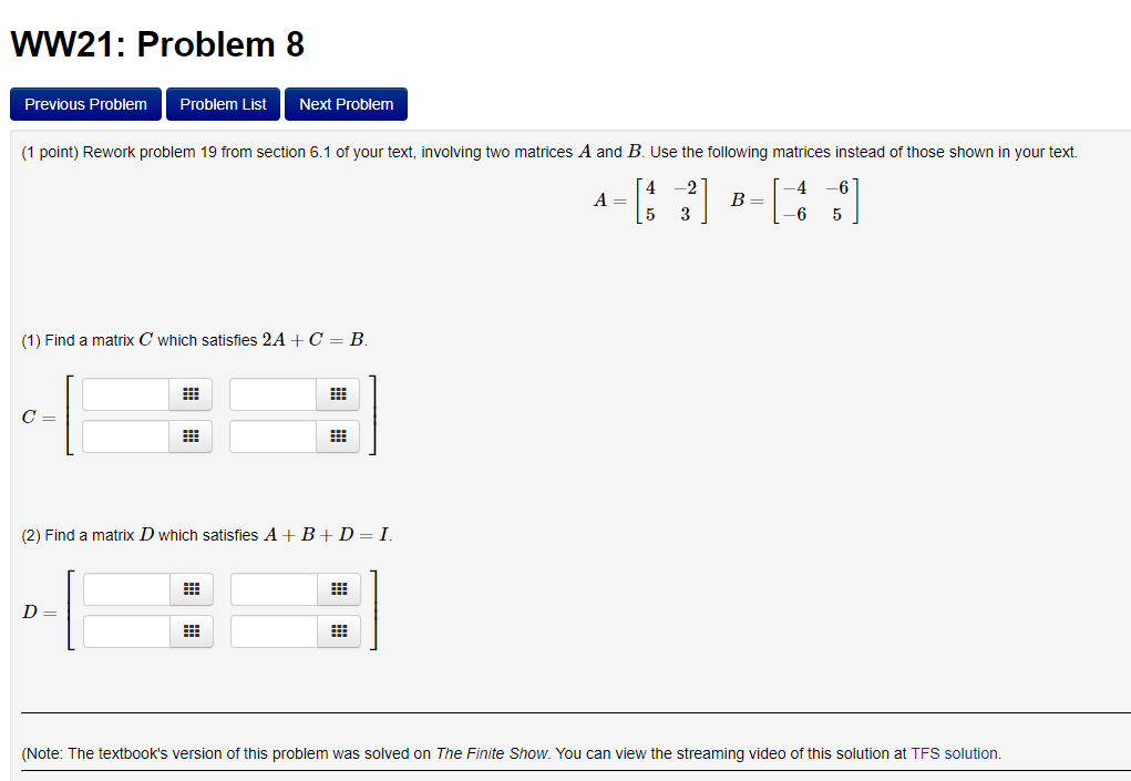 Solved WW21: Problem 8 Previous Problem Problem List Next | Chegg.com