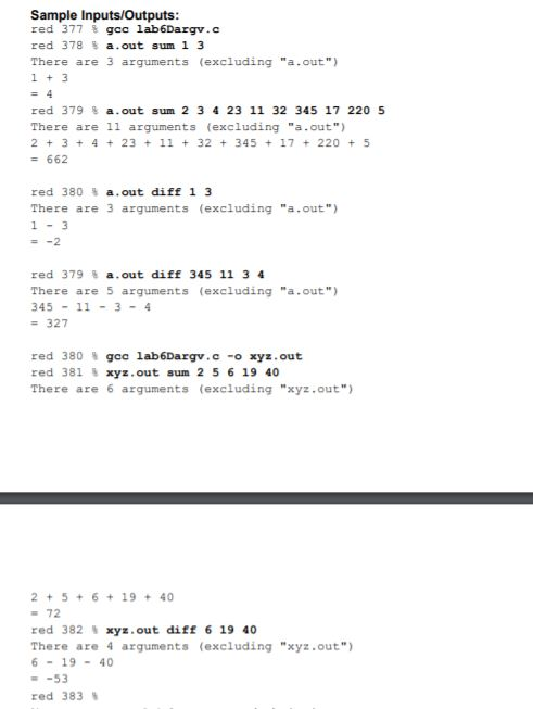 Solved Specification Write a (short) ANSI-C program that | Chegg.com