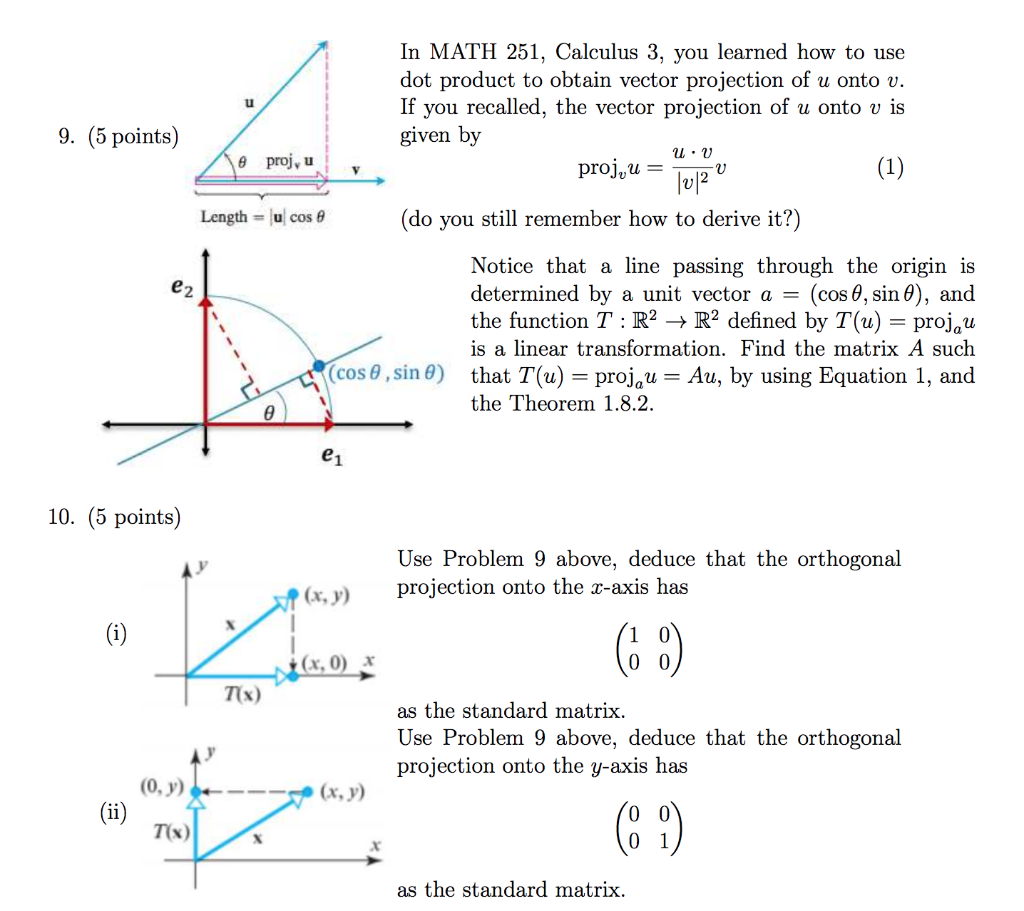Solved In MATH 251, Calculus 3, you learned how to use dot | Chegg.com