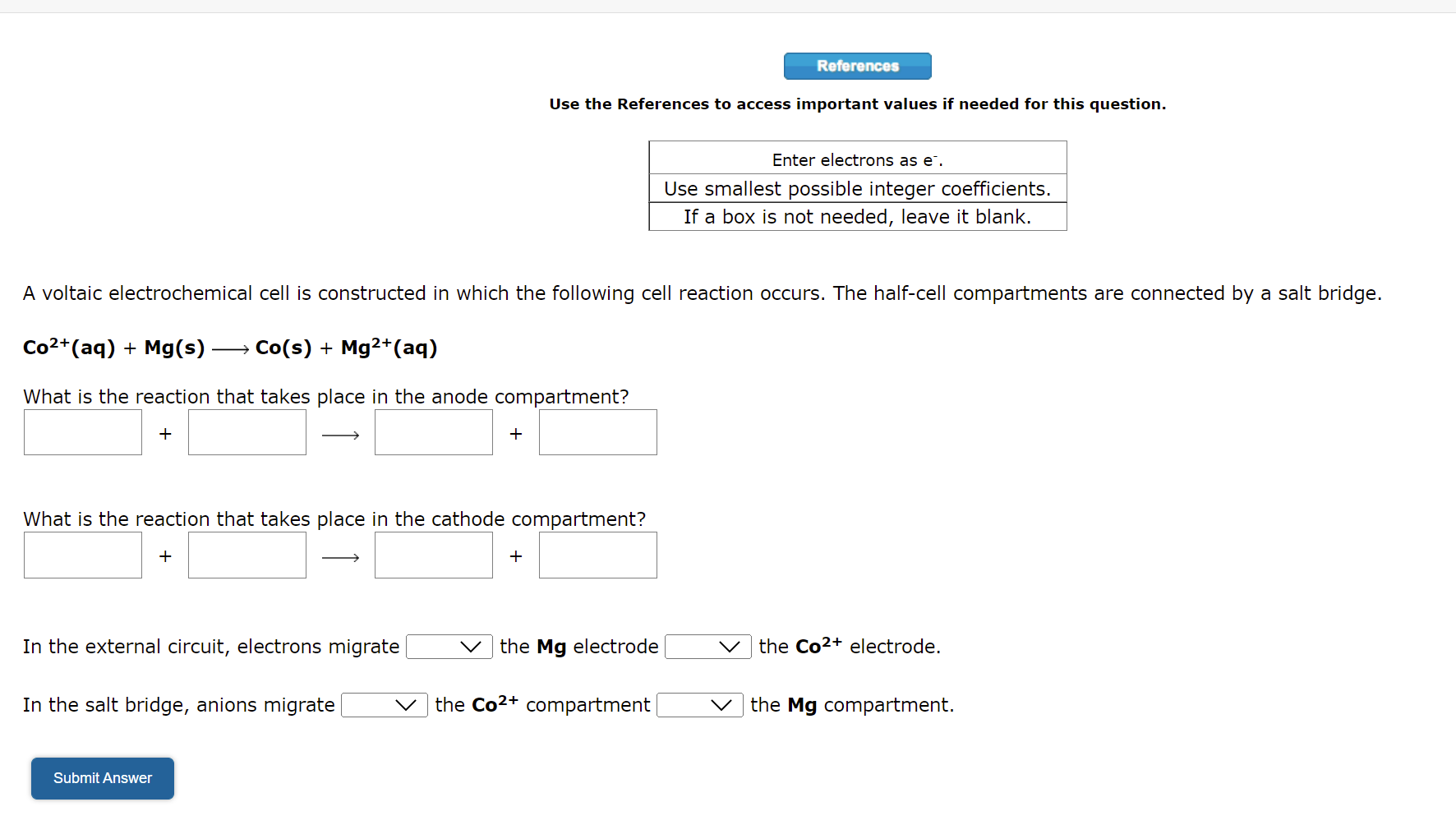 Solved References Use the References to access important | Chegg.com