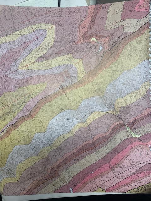 the outcrop pattern northwest of the Wallen valley | Chegg.com