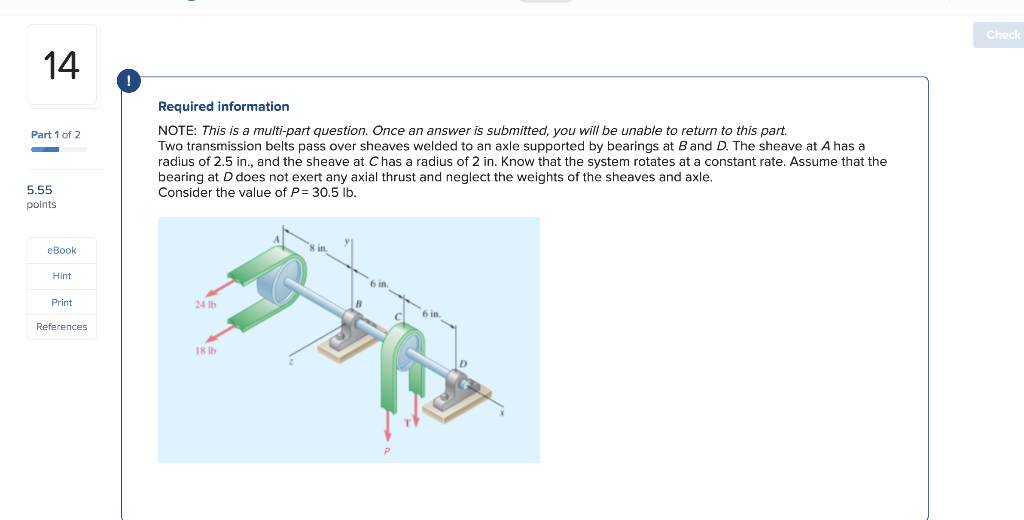 Solved Required information NOTE: This is a multi-part | Chegg.com