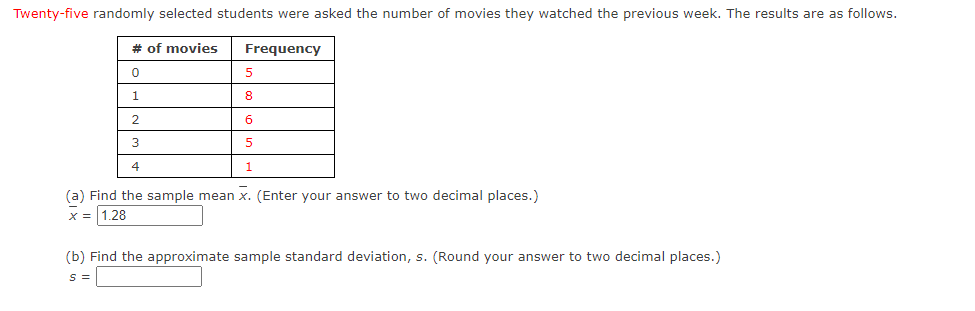 Solved а Create a stem plot. (Enter numbers from smallest to | Chegg.com