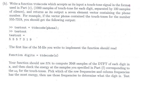 Solved 5.2 Telephone Touch-Tone This exercise will teach you | Chegg.com