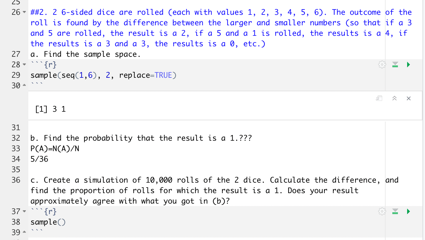 Solved 2 2 6 sided Dice Are Rolled each With Values Chegg