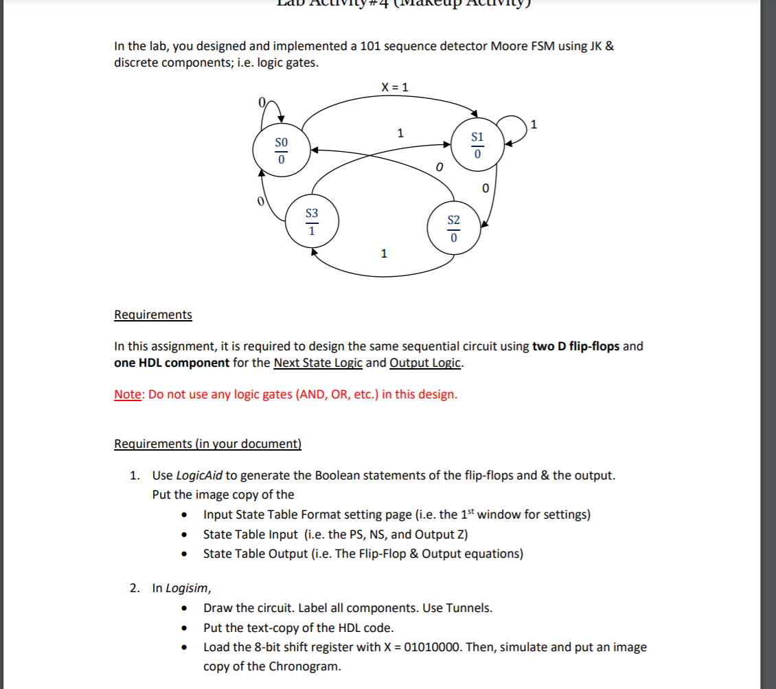 In the lab, you designed and implemented a 101 | Chegg.com