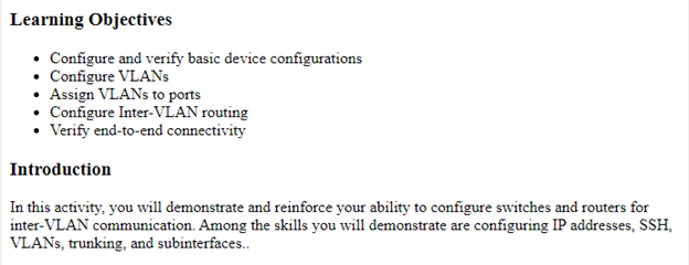 Solved Learning Objectives • Configure and verify basic | Chegg.com