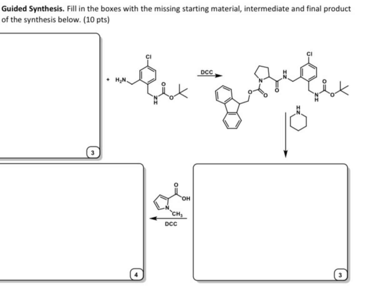 Solved Guided Synthesis. Fill in the boxes with the missing | Chegg.com