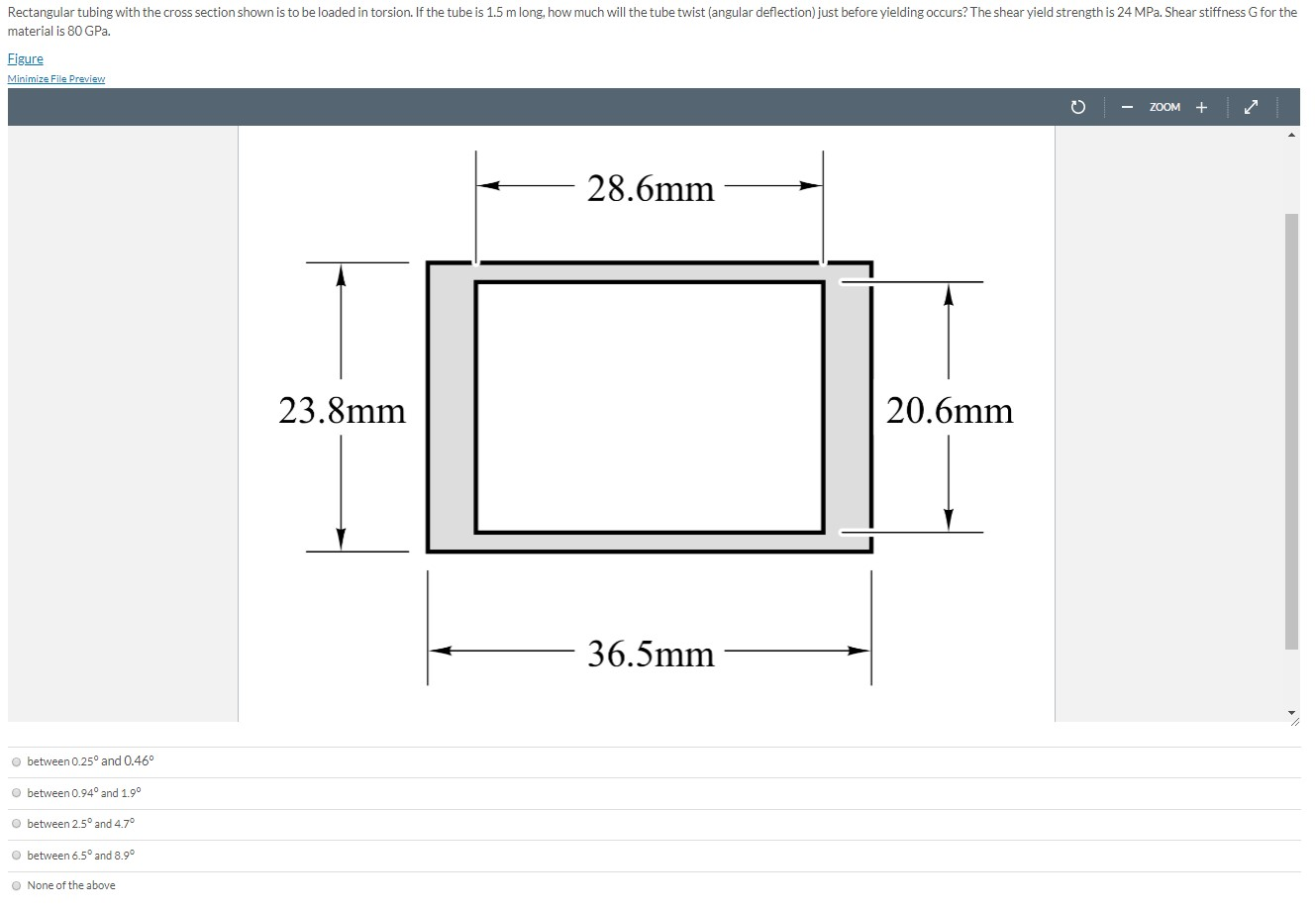 Solved Rectangular tubing with the cross section shown is to | Chegg.com