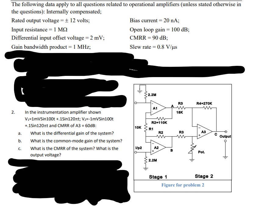 Solved The following data apply to all questions related to | Chegg.com