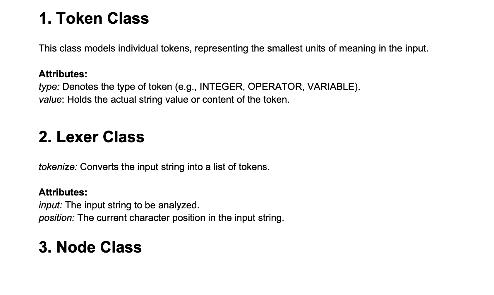 Solved 1. Token Class This class models individual tokens, | Chegg.com