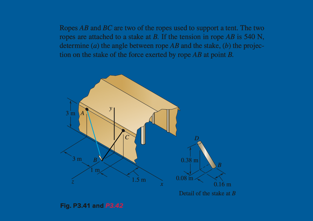 Solved Ropes AB and BC are two of the ropes used to support | Chegg.com