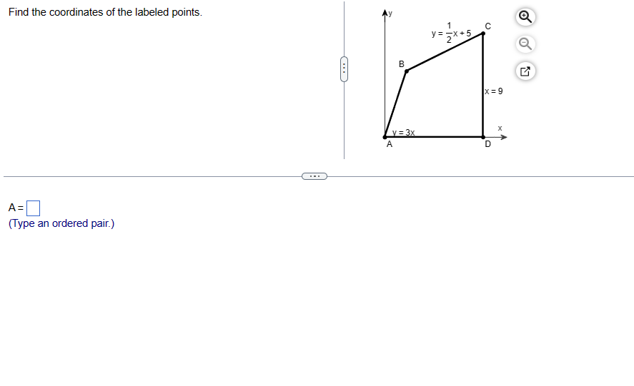 Solved Find the coordinates of the labeled points. A= (Type | Chegg.com