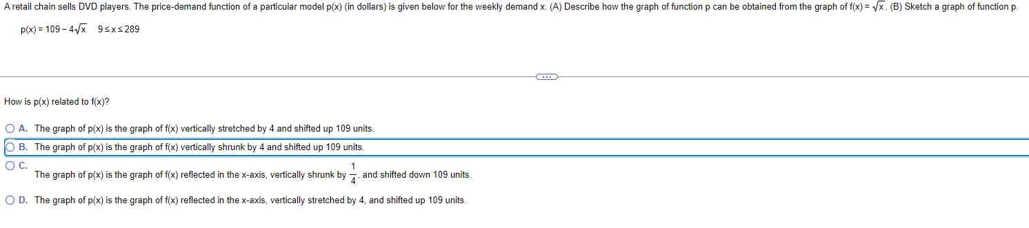 Solved p(x)=109−4x9≤x≤289 How is p(x) related to f(x) ? | Chegg.com