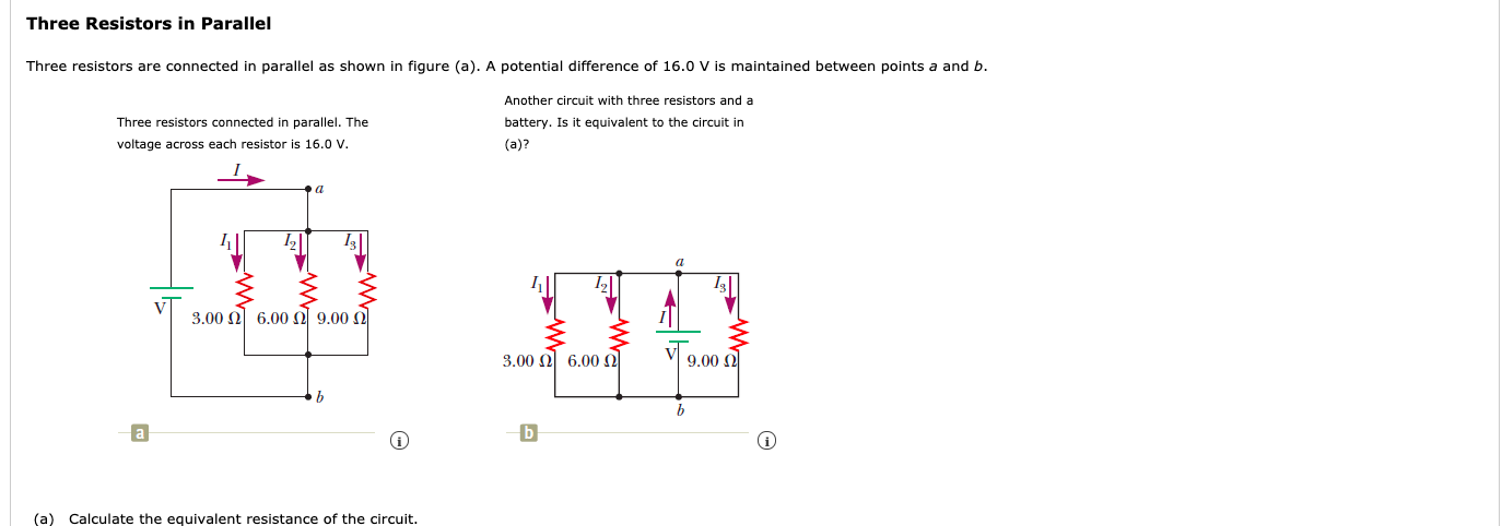 Solved Three Resistors in Parallel Three resistors are | Chegg.com