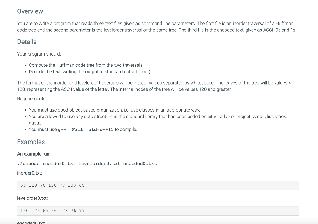 Solved Overview You are to write a program that reads three | Chegg.com