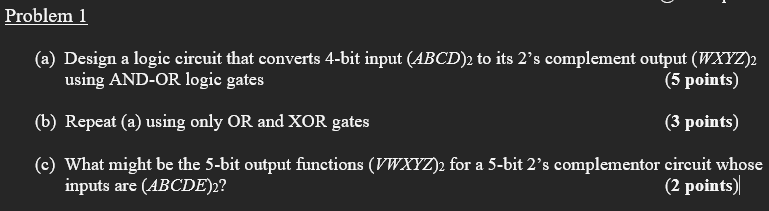 Solved A Design A Logic Circuit That Converts 4 Bit Input