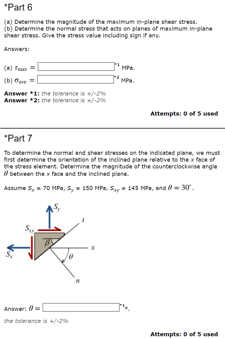 Solved *Part 1 Consider a point in a structural member that | Chegg.com