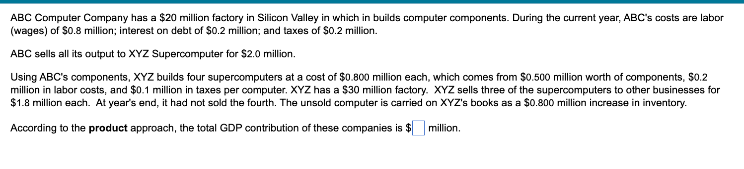 Solved ABC Computer Company has a $20 million factory in | Chegg.com