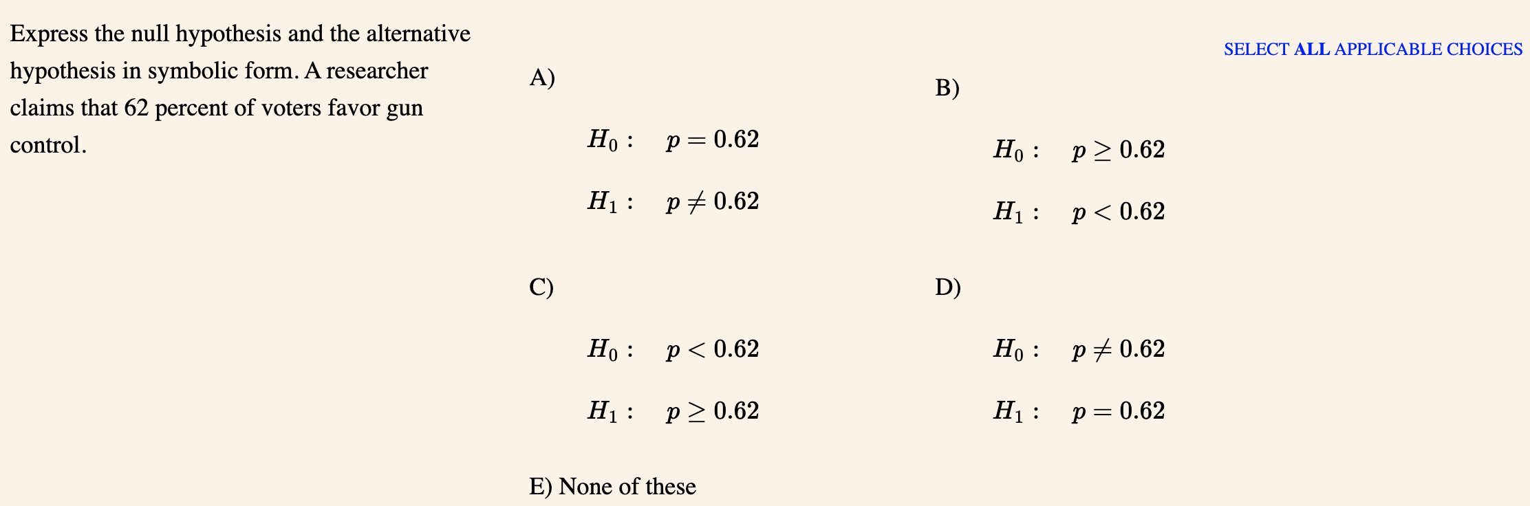 Solved Express the null hypothesis and the alternative | Chegg.com
