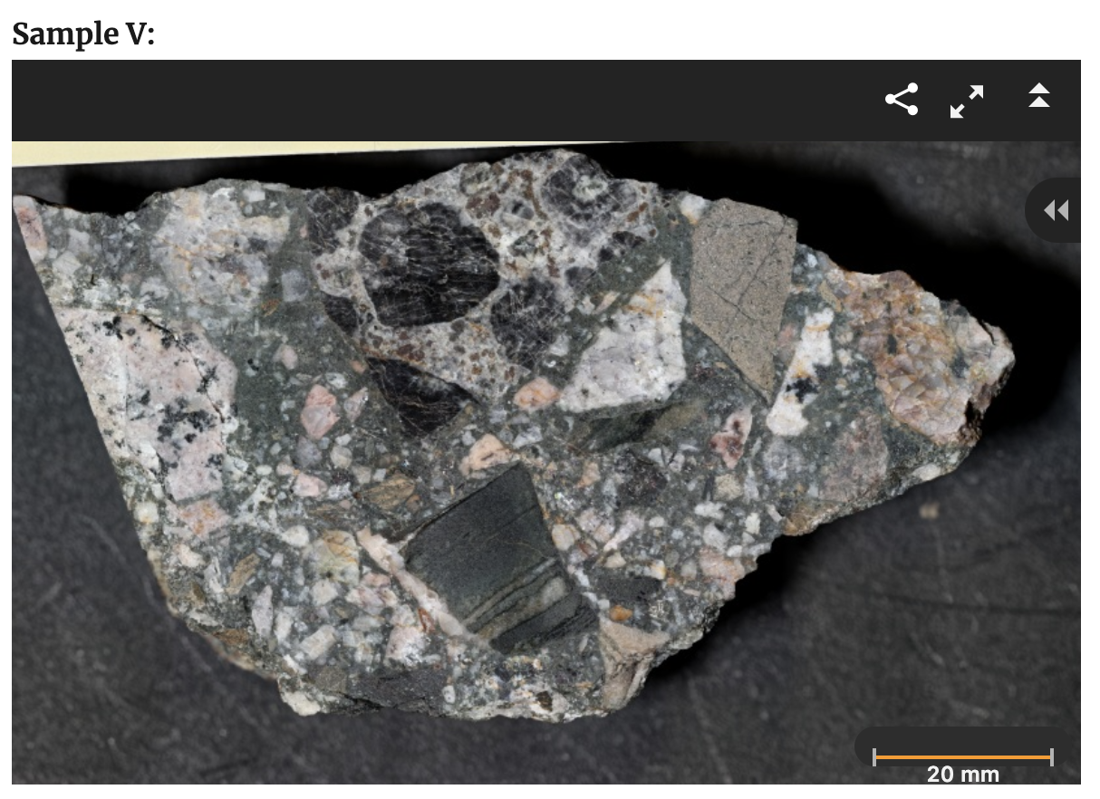 Solved Examine the coarse-grained samples T, U, V, and W. | Chegg.com