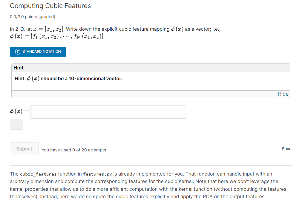In 2 D Let X [x1 X2] Write Down The Explicit Cubic