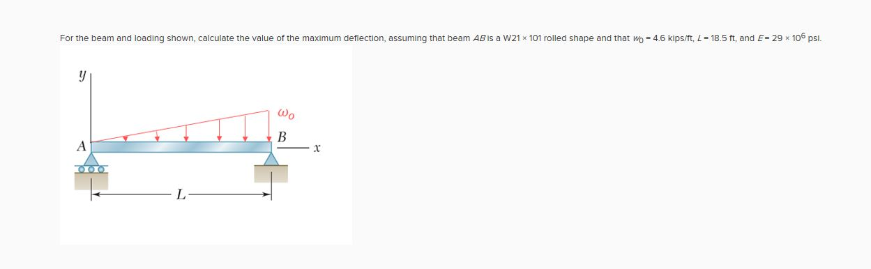 Solved For the beam and loading shown, calculate the value | Chegg.com