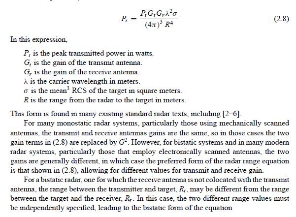 Solved 1. Target received power: Using equation (2.8), | Chegg.com