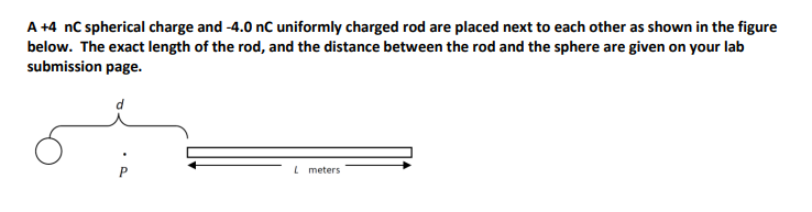 Solved A+4nC spherical charge and −4.0nC uniformly charged | Chegg.com