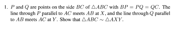 Solved 1. P and Q are points on the side BC of ABC with | Chegg.com
