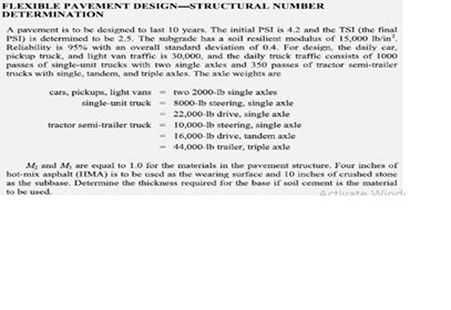 Solved FLEXIBLE PAVEMENT DESIGN-STRUCTURAL NUMBER | Chegg.com