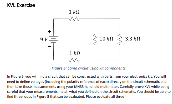 Solved For KVL a. the circuit schematic with labels of all | Chegg.com