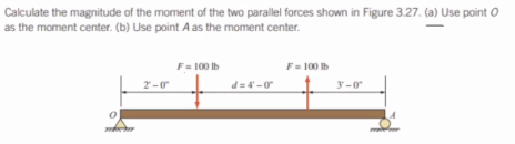 Solved Calculate the magnitude of the moment of the two | Chegg.com
