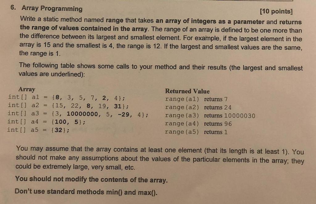 Solved Q5. Please I need help solving the problems in Java. | Chegg.com