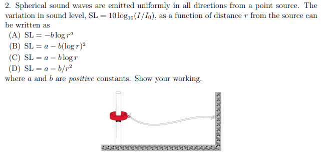 Solved Spherical sound waves are emitted uniformly in all | Chegg.com