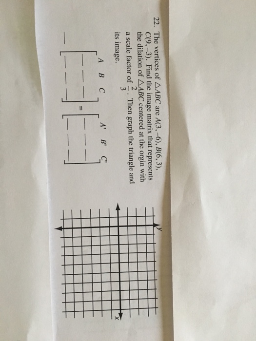 Solved The vertices of Delta ABC are A(3, -6), B(6, 3), C(9, | Chegg.com