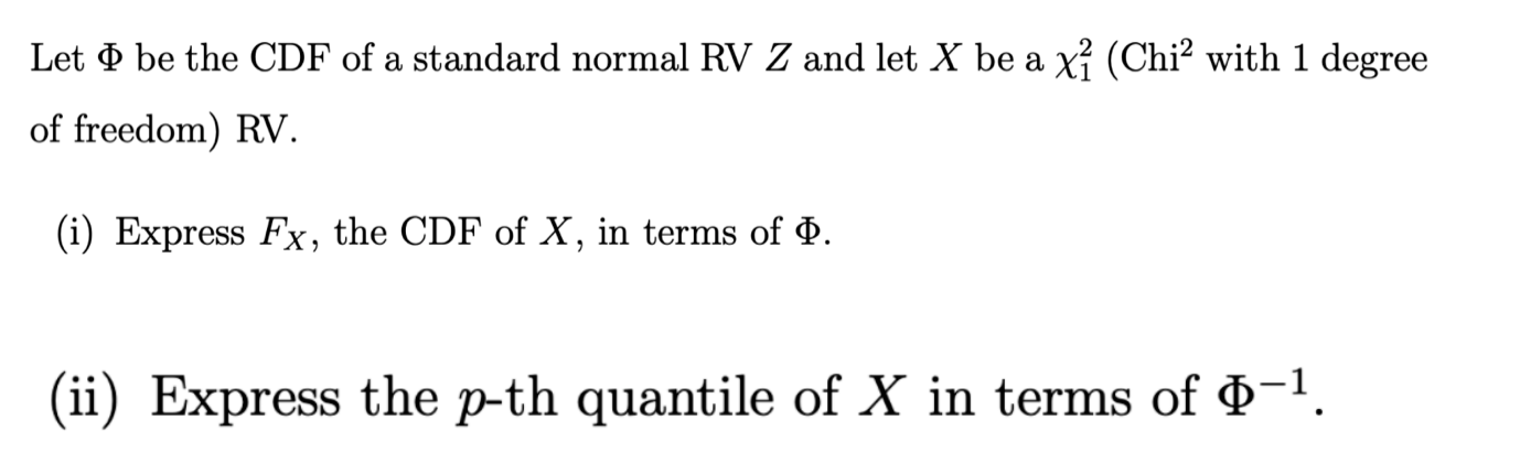 Solved Let o be the CDF of a standard normal RV Z and let X | Chegg.com