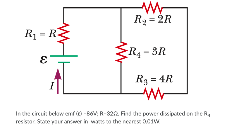 Solved WW R2 = 2R R = R = R4 = 3R = E R3 = 4R = In the | Chegg.com